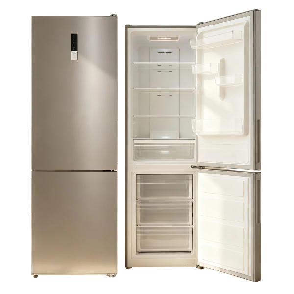 AVG No‑Frost Combi Fridge Freezer, 247L + 83L, Class E, Inox - Right ...